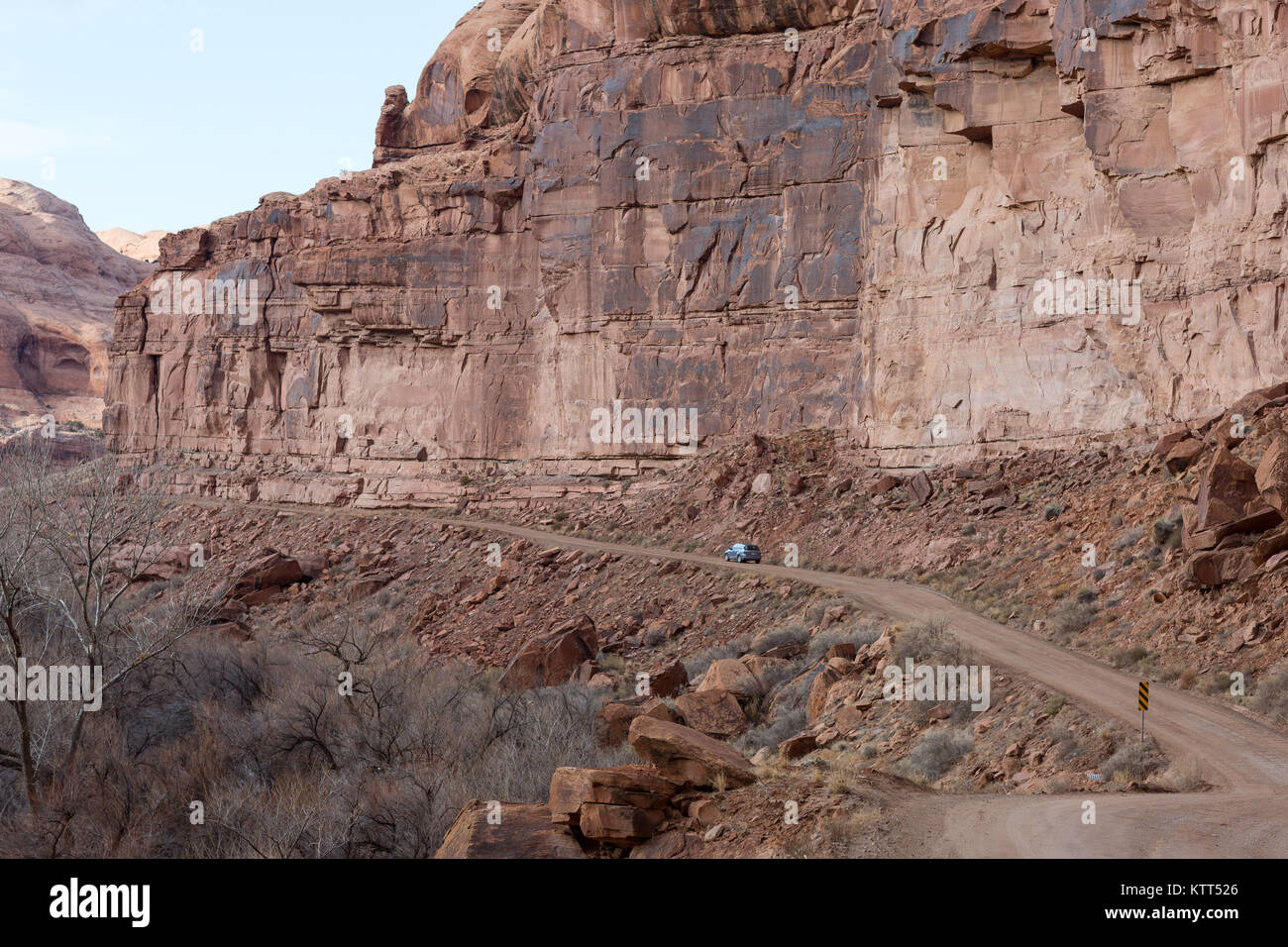 SUV Car driving through canyon, Utah, United States Stock Photo - Alamy