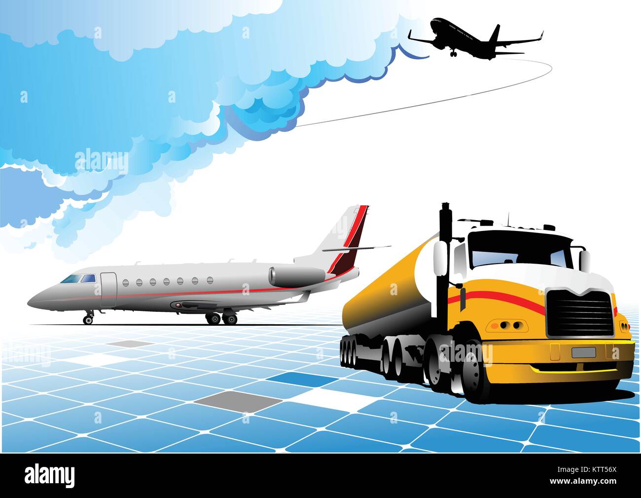Airport scene . Vector illustration for designers Stock Vector Image ...