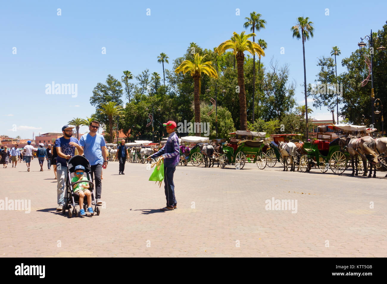 Marrakech, Morocco - May 12, 2017: Moroccan man selling merchandise to ...