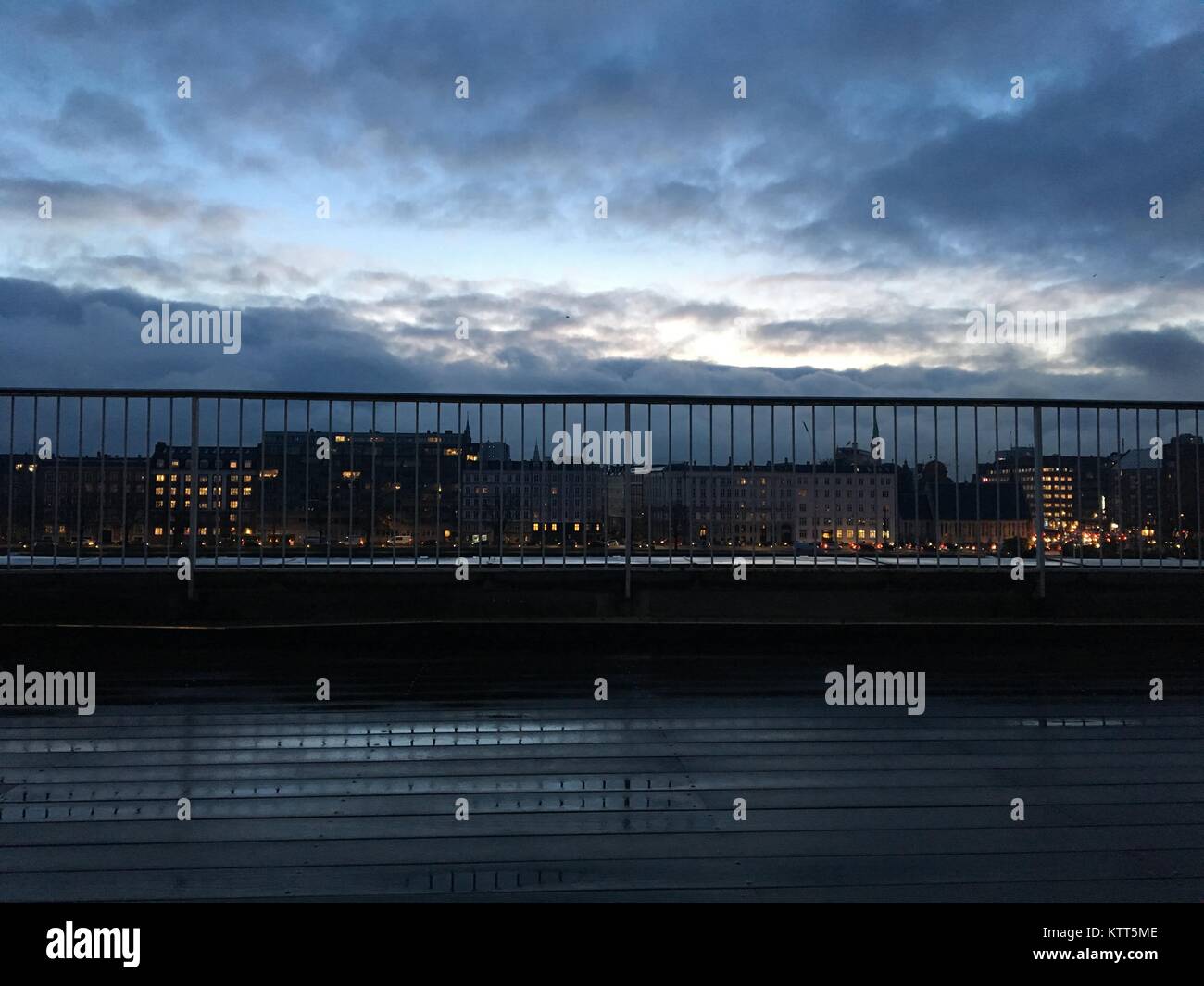 Copenhagen skyline at night Stock Photo - Alamy