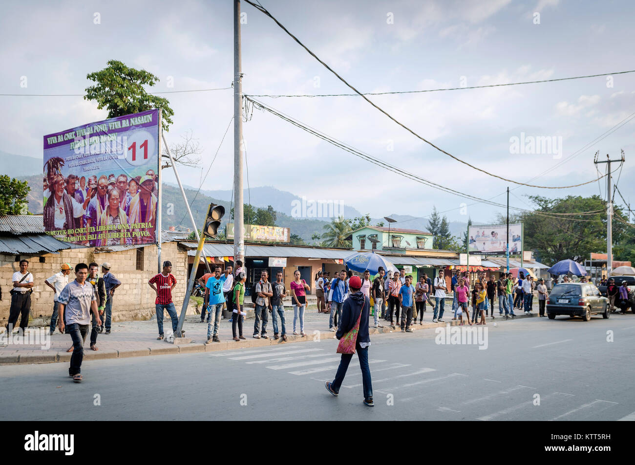street scene in downtown dili city road in east timor leste Stock Photo ...