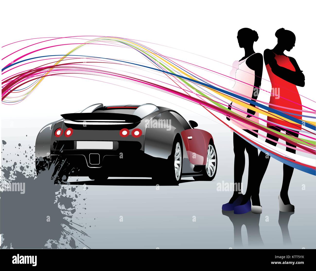 Car composition Stock Vector Images - Alamy