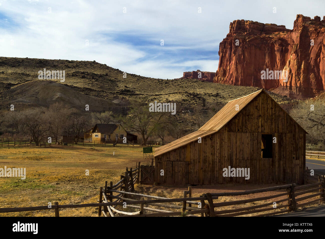 Historic Barn in Fruita, Capitol Reef National Park, Utah Stock Photo ...