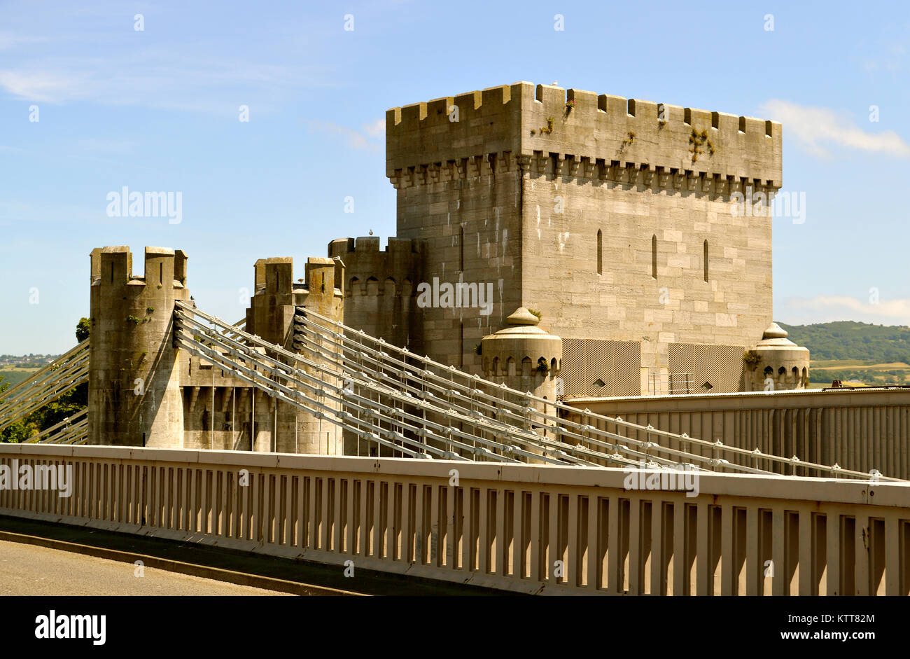 The historical Conwy Suspension Bridge Stock Photo - Alamy