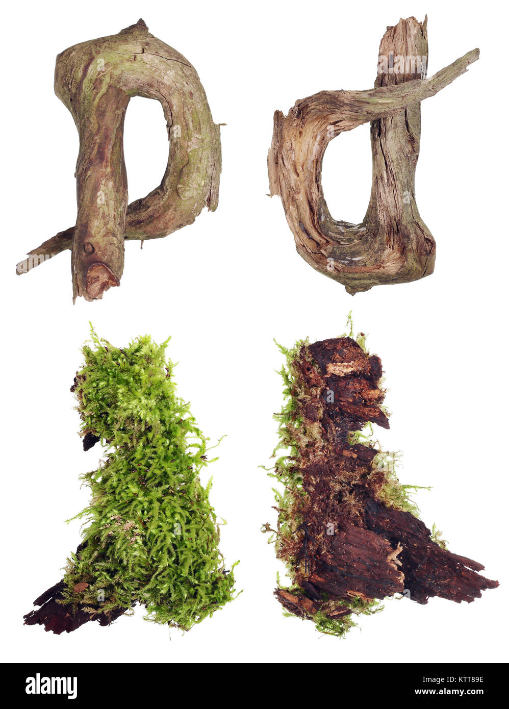 Green branches in form Cut Out Stock Images & Pictures - Alamy