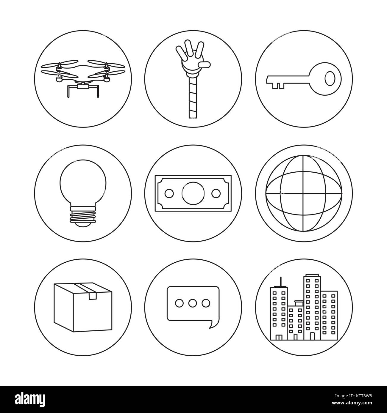Artificial intelligence design global Black and White Stock Photos ...