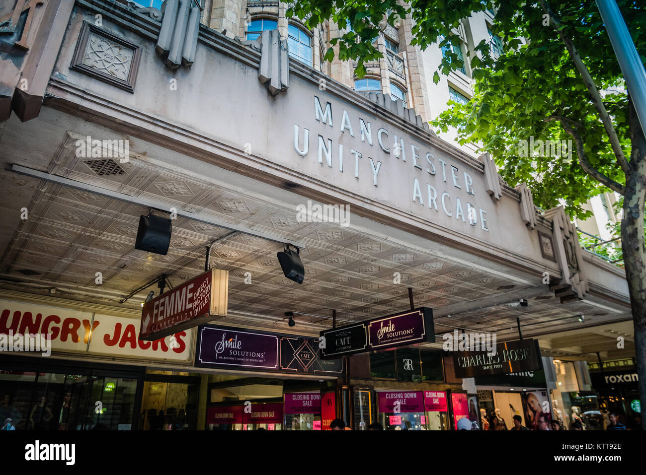 manchester unity arcade in melbourne Stock Photo - Alamy