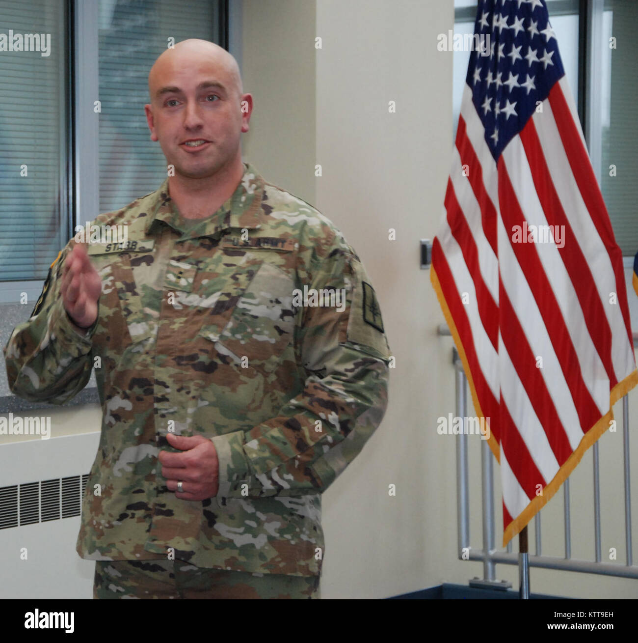 Chief Warrant Officer 2 Matthew Starr during his promotion ceremony on ...