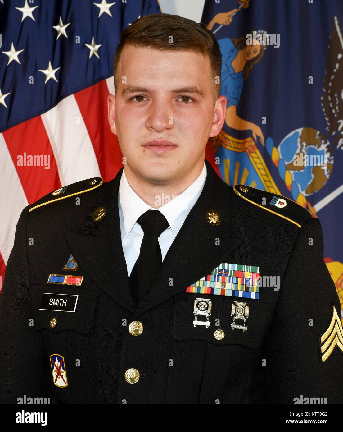New York Army National Guard Soldier Sgt. Zachary Smith poses for a ...