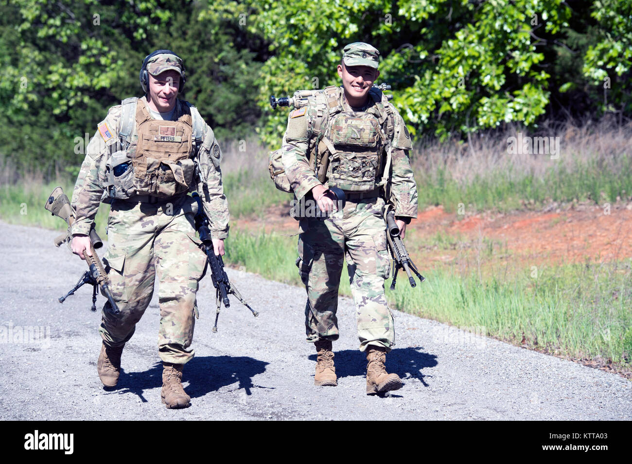 Sgt. David Peters, 2nd Squadron 101st Cavalry; and Staff Sgt. Masami ...