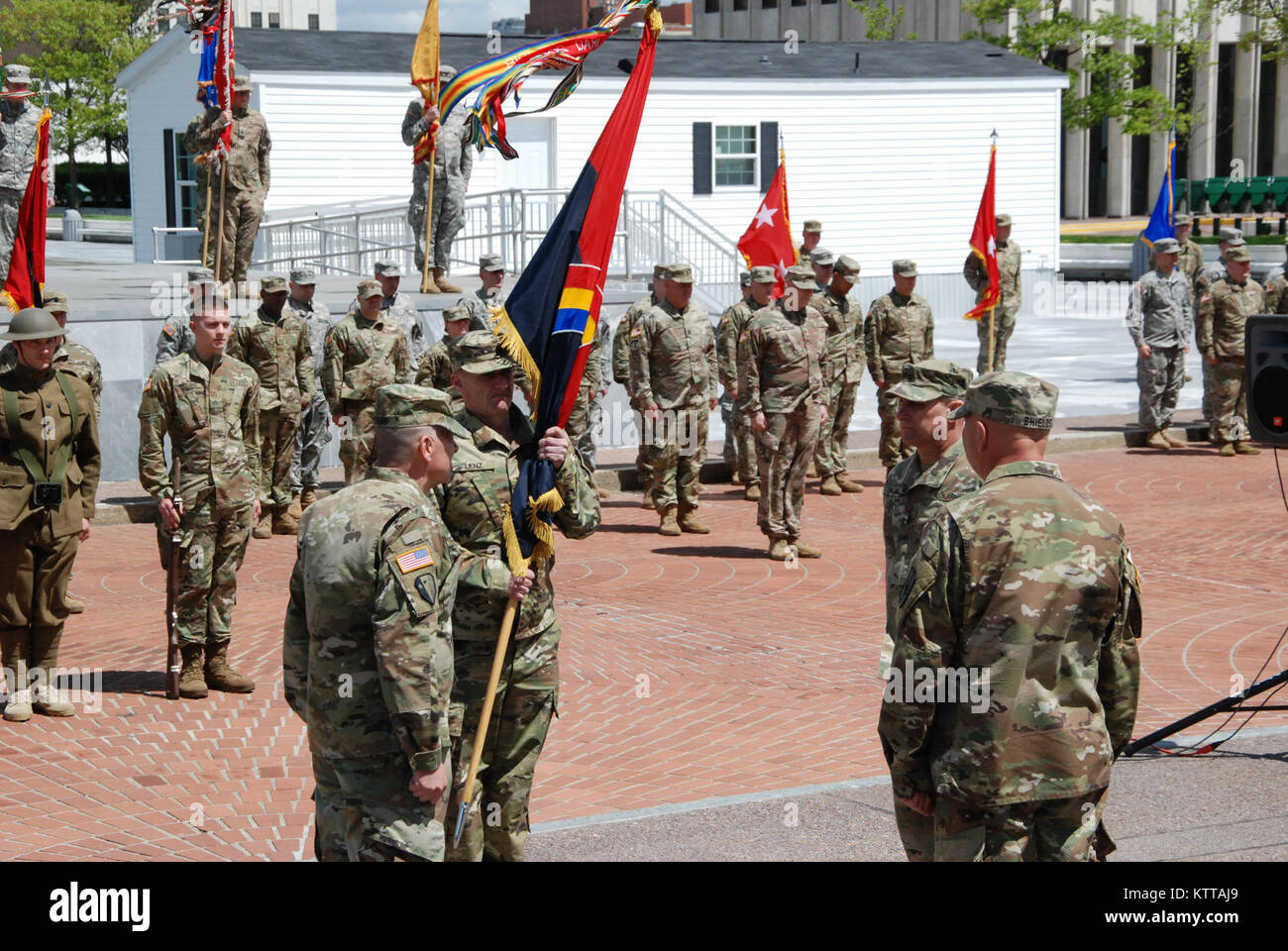 Members of the U.S. Army’s 42nd Infantry Division command team prepare ...