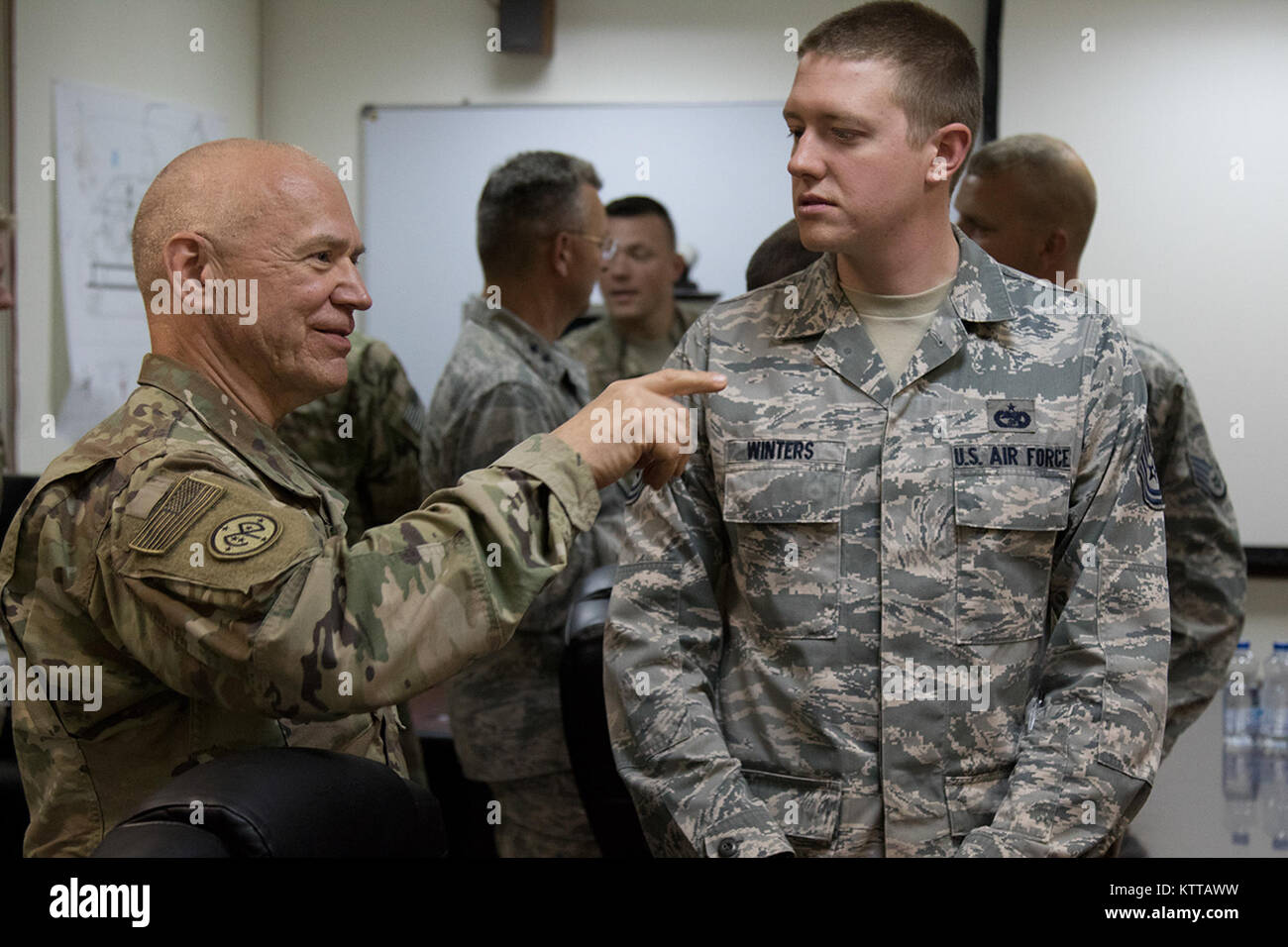 Maj. Gen. Anthony German, the Adjutant General and State Command Sgt ...