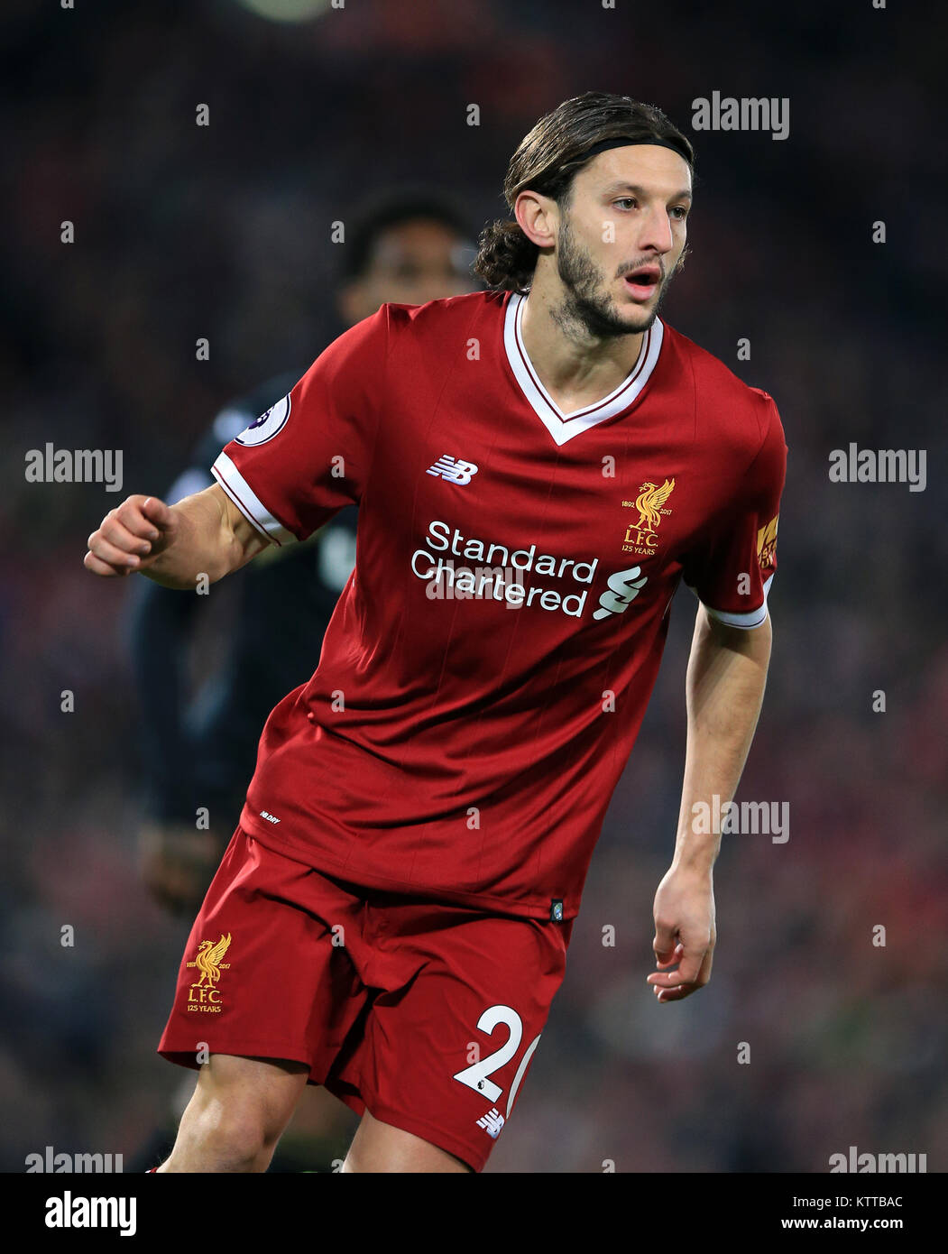 Liverpool's Adam Lallana during the Premier League match at Anfield ...
