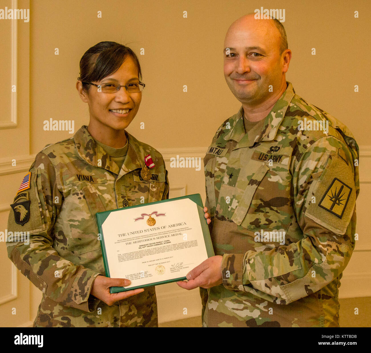 U.S. Army Sgt. Maj. Maria Viana, the noncommisioned officer in charge ...