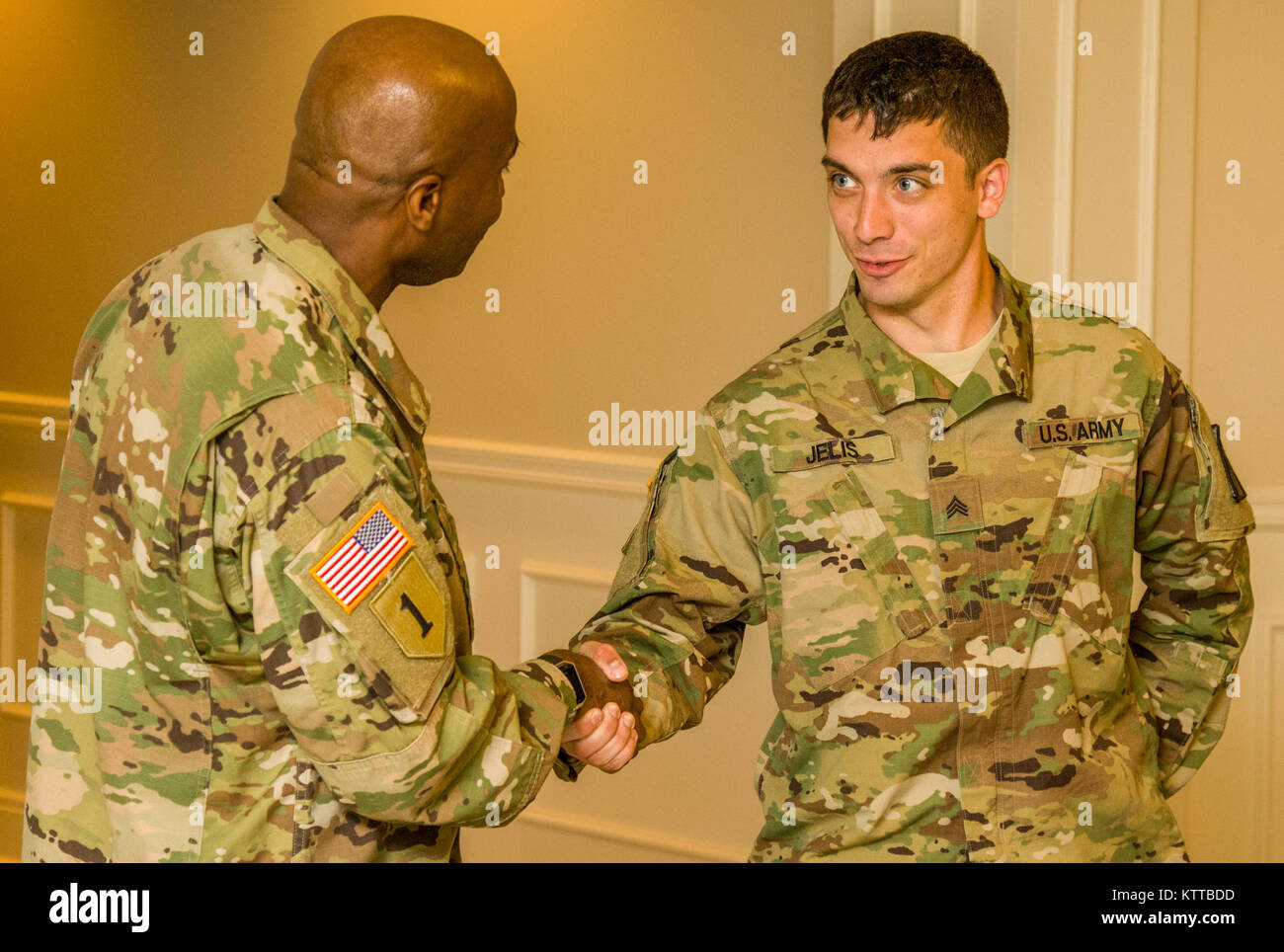 U.S. Army Sgt. Harley Jelis, a public affairs specialist for the 53rd ...