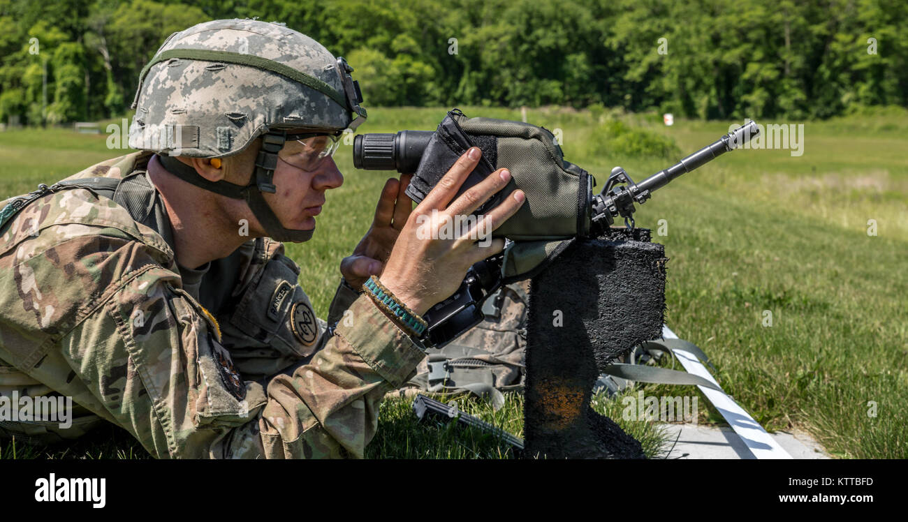U.S. Army Staff Sgt. Ian Ault, with Delta Company, 2nd Battalion, 108th ...