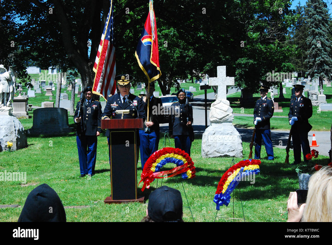 Retired Army Chaplain (Maj. Gen.) Donald Rutherford provides a memorial ...