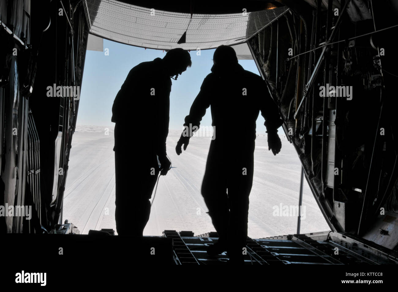 RAVEN CAMP, Greenland -- Master Sgt. Randy Powell (left) and Airman 1st ...
