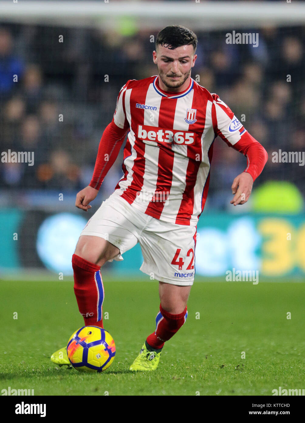 Stoke City's Tom Edwards during the Premier League match at the John ...