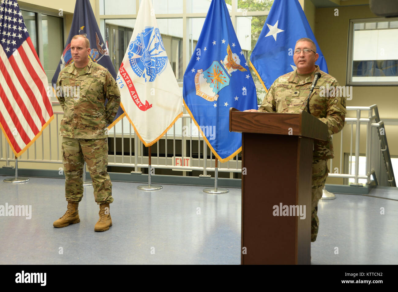 N.Y. Army National Guard Soldier, Lt. Col. James Gonyo(Right), Director ...