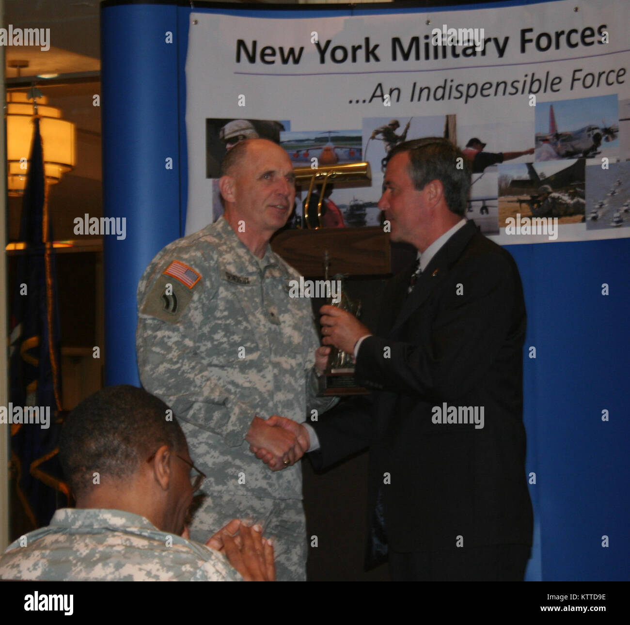 SARATOGA SPRINGS, N.Y. -- Brig. Gen. Paul Genereux congratulates ...