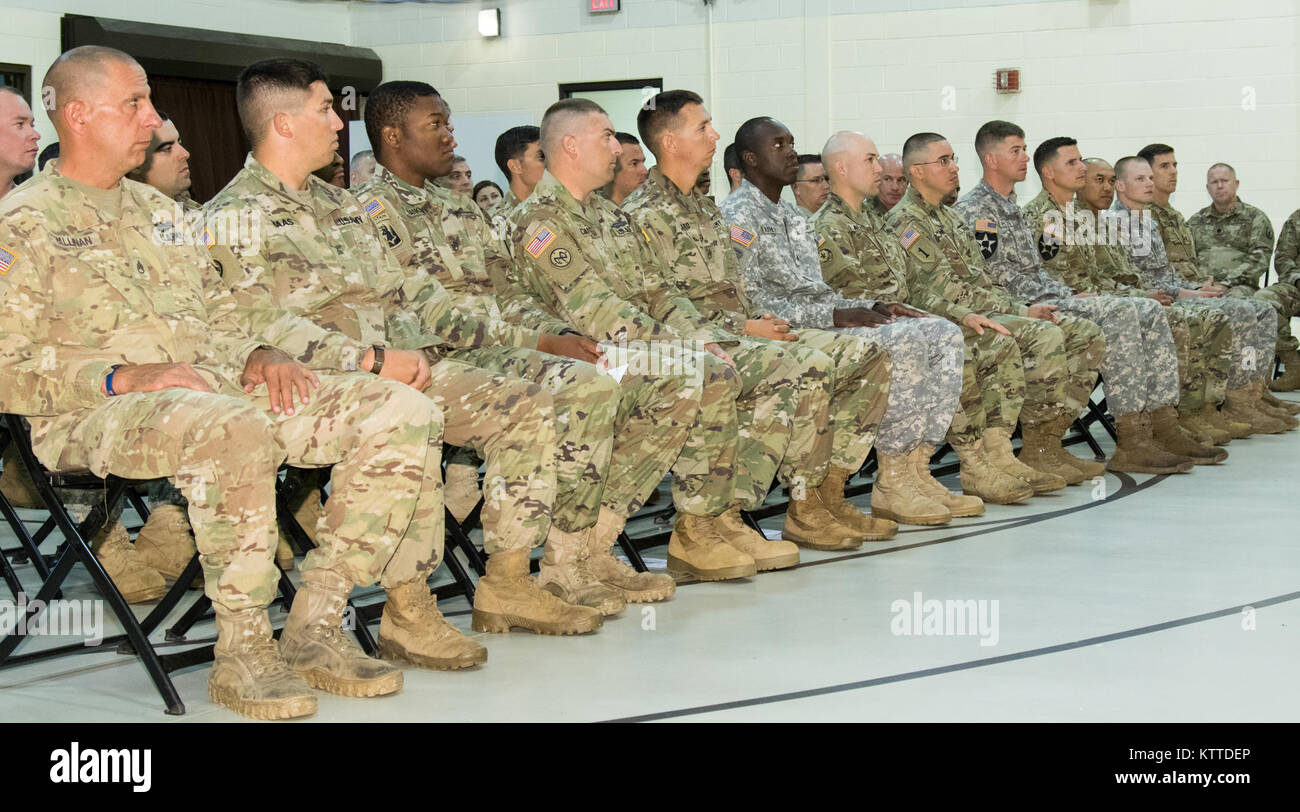 New York Army National Guard Soldiers from the graduating class 17-001 ...