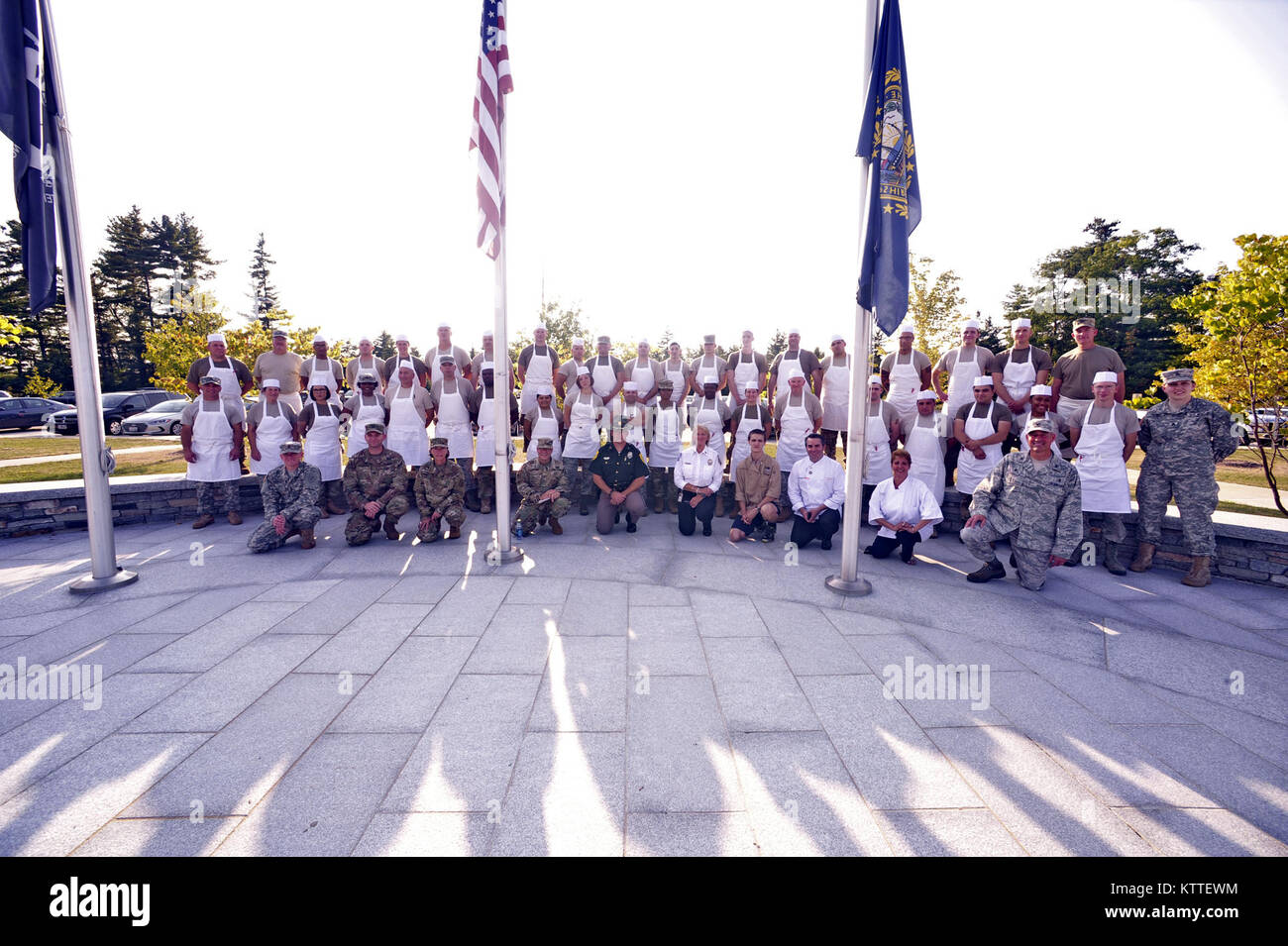 A group of New York Army National Guard Soldiers pose for a picture at ...