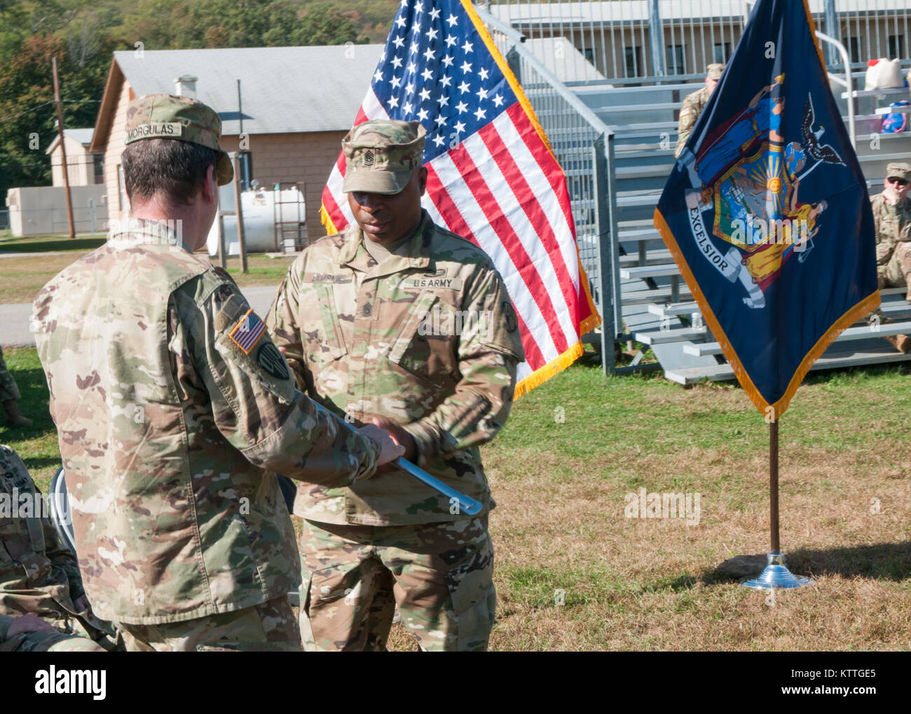 Lt. Col. Seth L. Morgulas, outgoing commander of the 369th Special ...