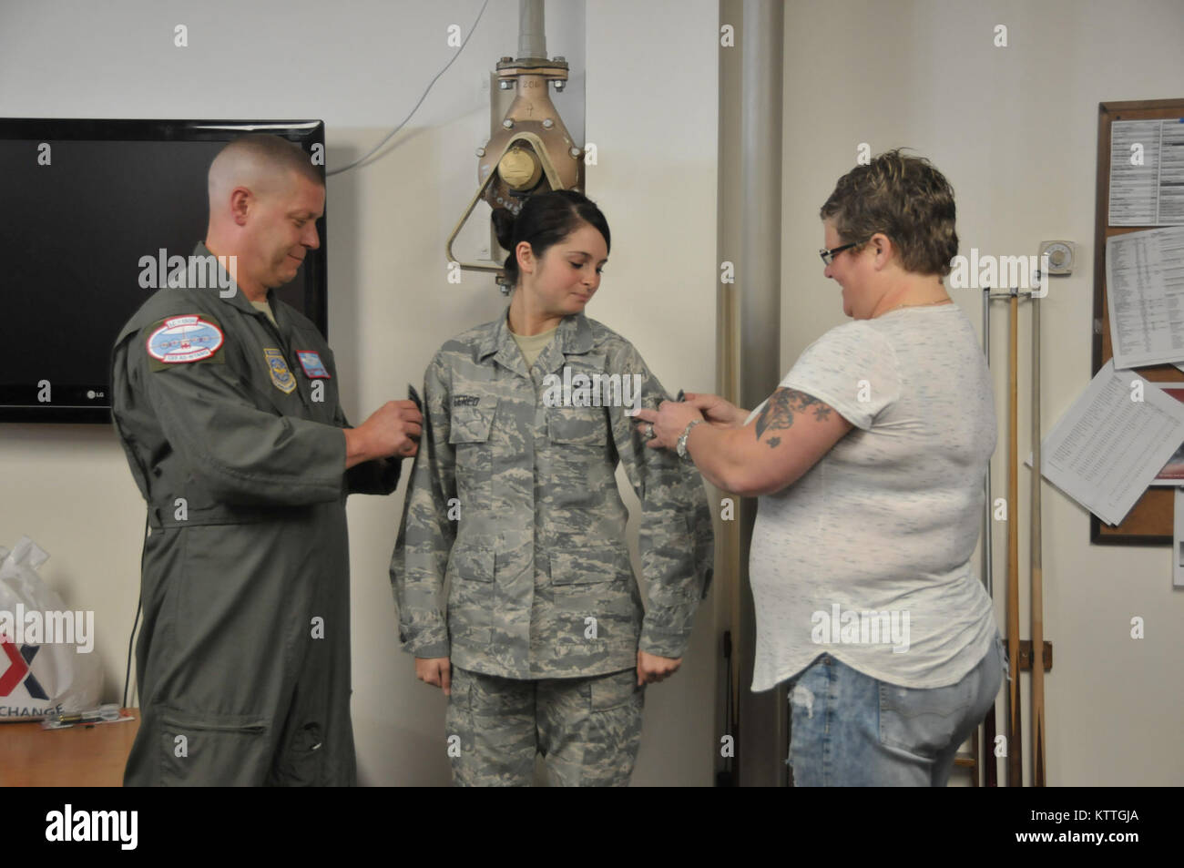 Courtney Cereo gets “pinned” to staff sergeant by Senior Master Sgt ...
