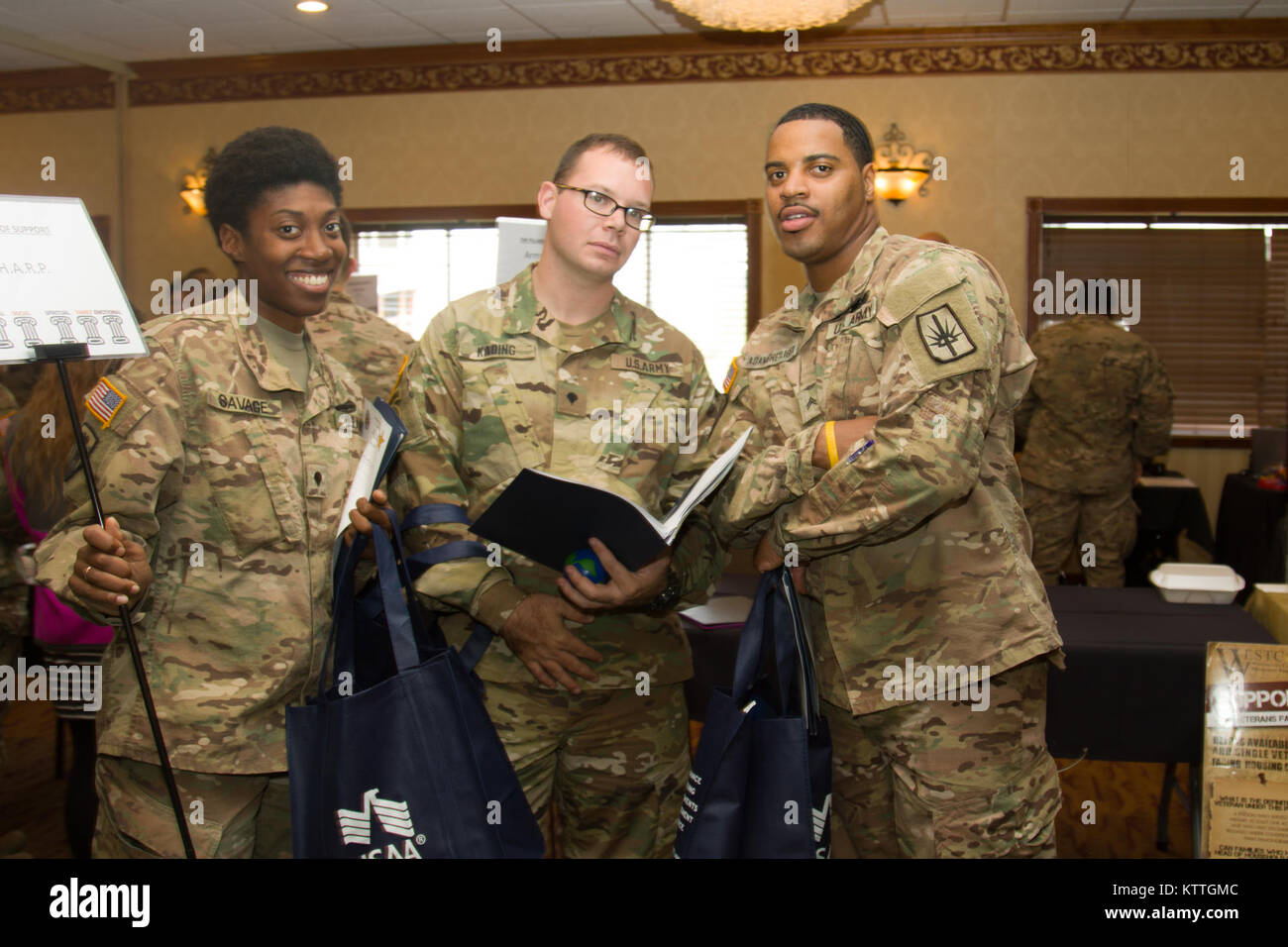 U.S. Army Spcs. Fatima Savage, Jesse Kading and Adams Oshane, Soldiers ...