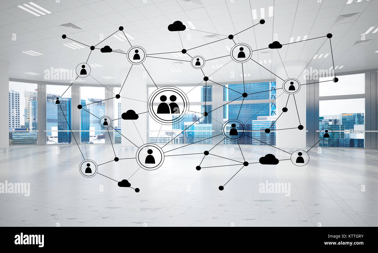 Networking and wireless connection as concept for effective modern ...