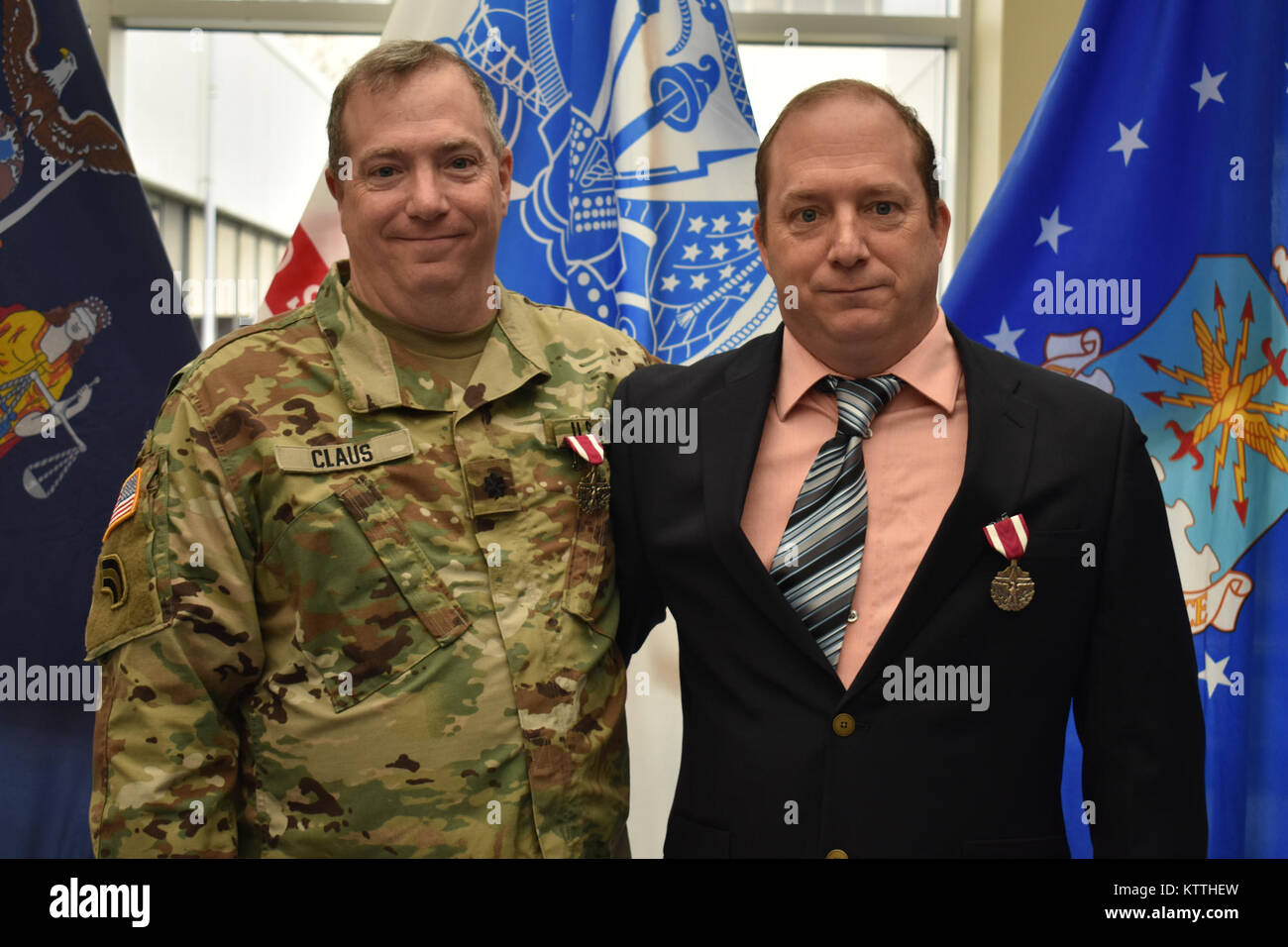 From the left, N.Y. Army National Guard Soldiers, Lt. Col. Joseph Claus ...