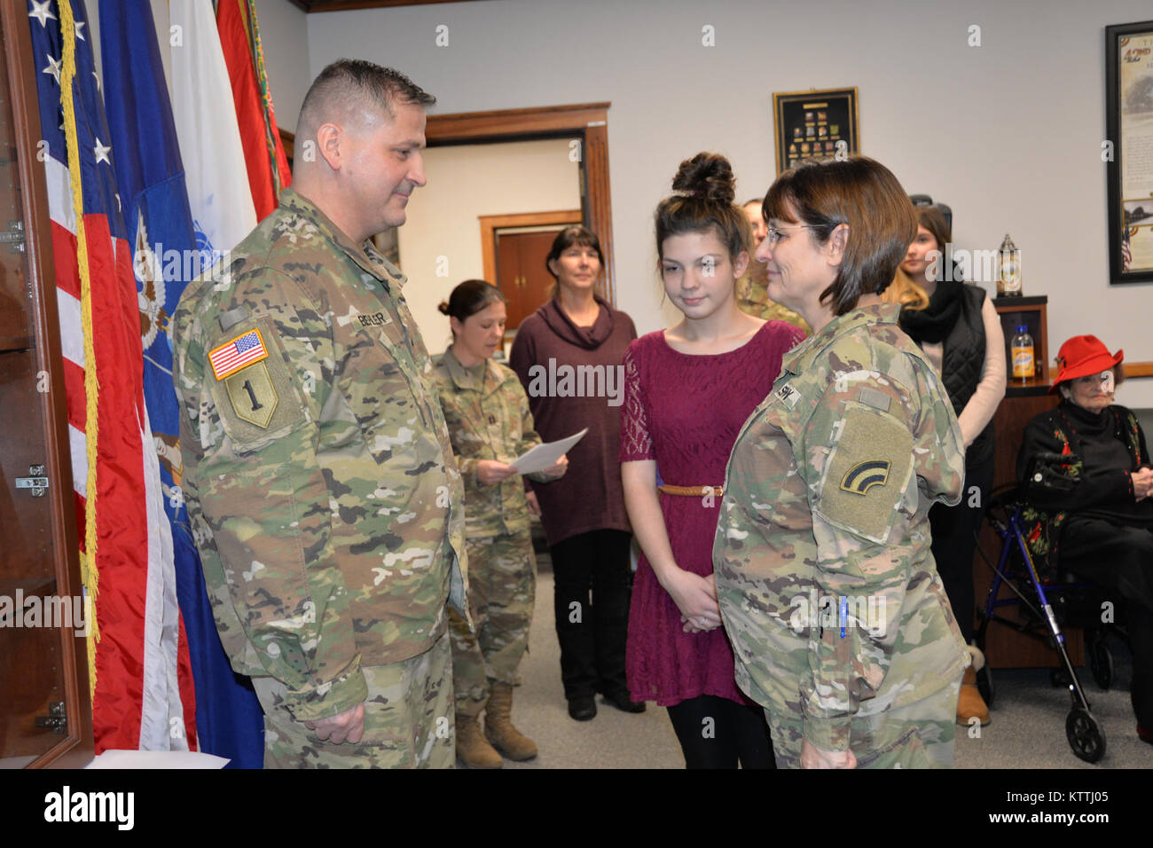 New York Army National Guard Soldier Lt. Col. Judi McKeeSanders, stands ...