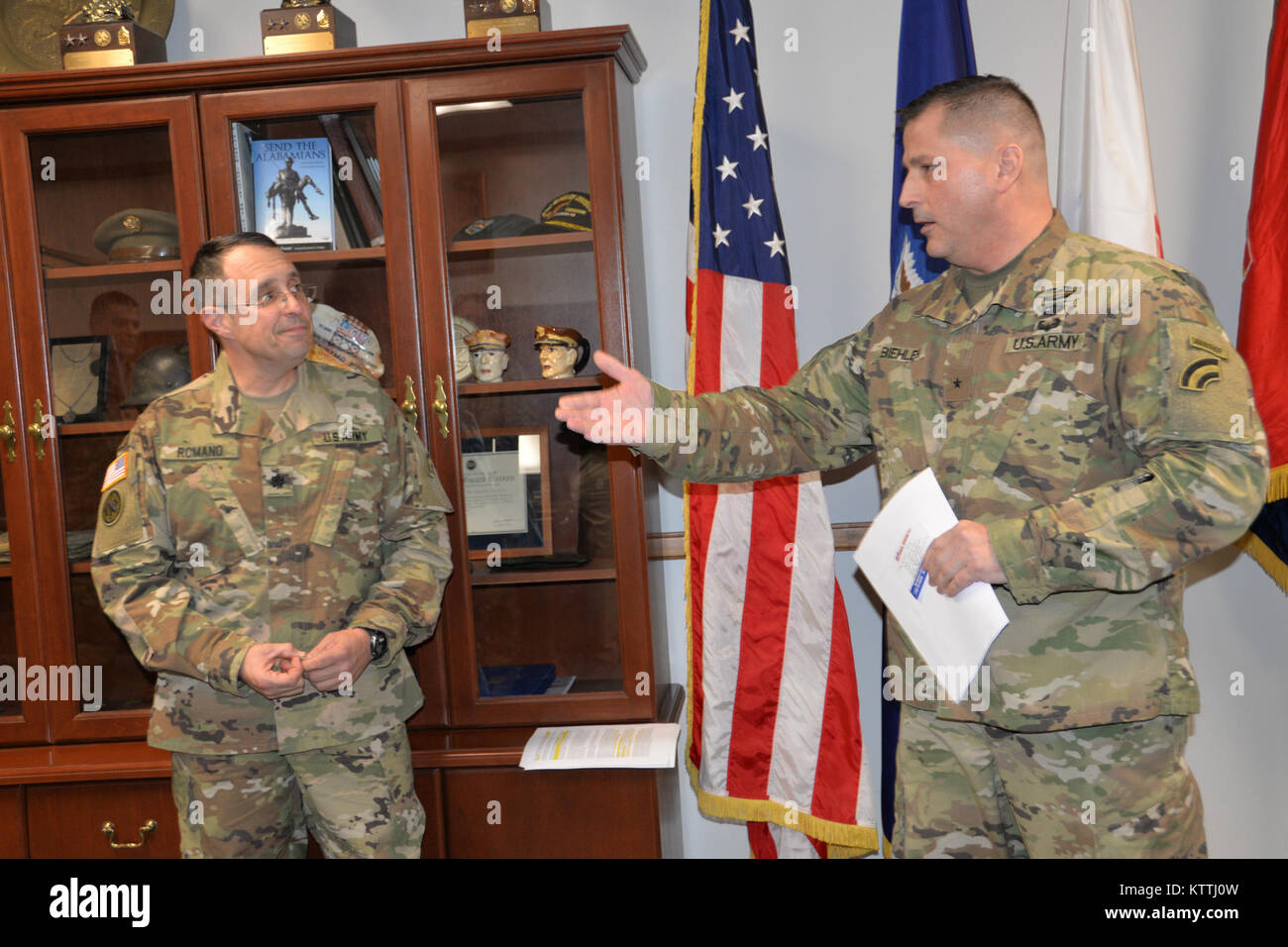 New York Army National Guard Soldier Lt. Col. Robert Romano, stands ...