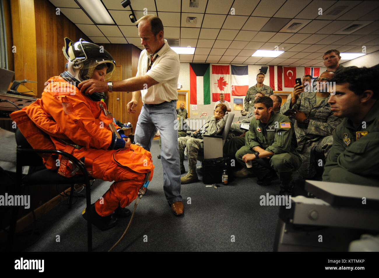 Rescue and medical personnel from NASA and the 106th Rescue Wing study ...