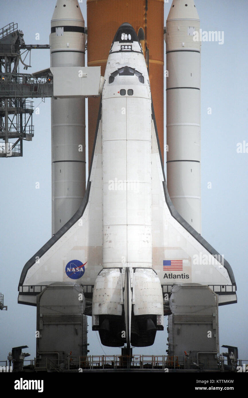 Atlantis sits on launch pad 39A, 1 day before taking it's final flight ...