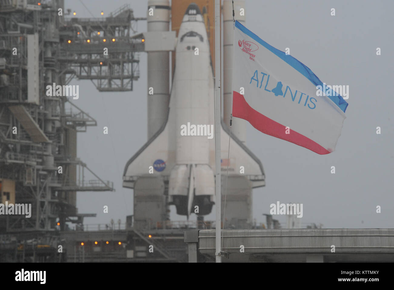 Atlantis sits on launch pad 39A, 1 day before taking it's final flight ...