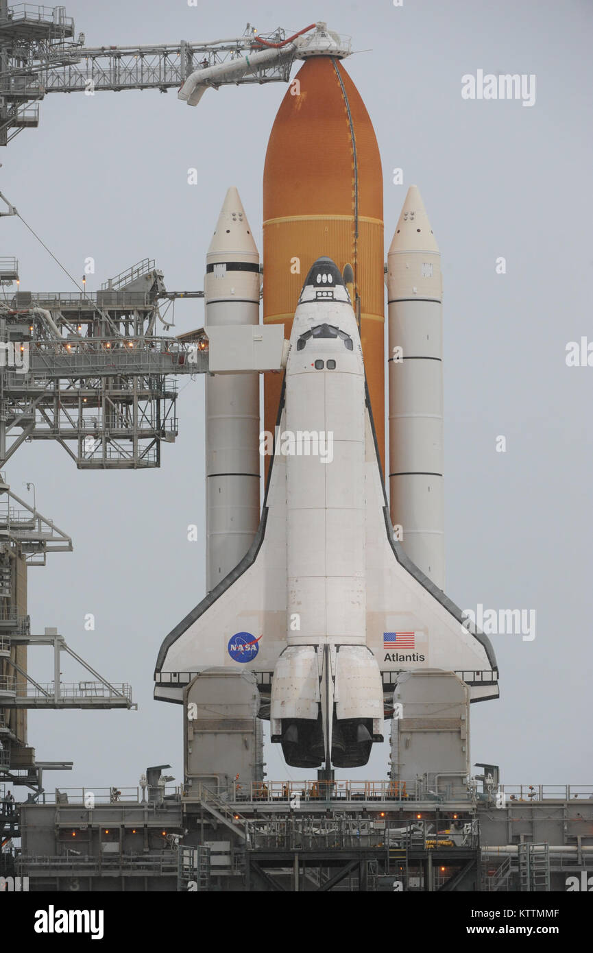 Atlantis sits on launch pad 39A, 1 day before taking it's final flight ...