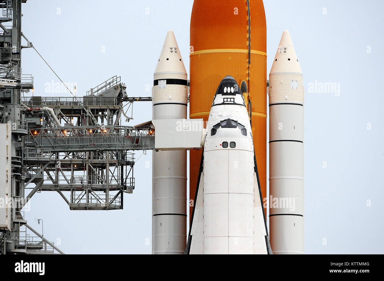 Atlantis sits on launch pad 39A, 1 day before taking it's final flight ...