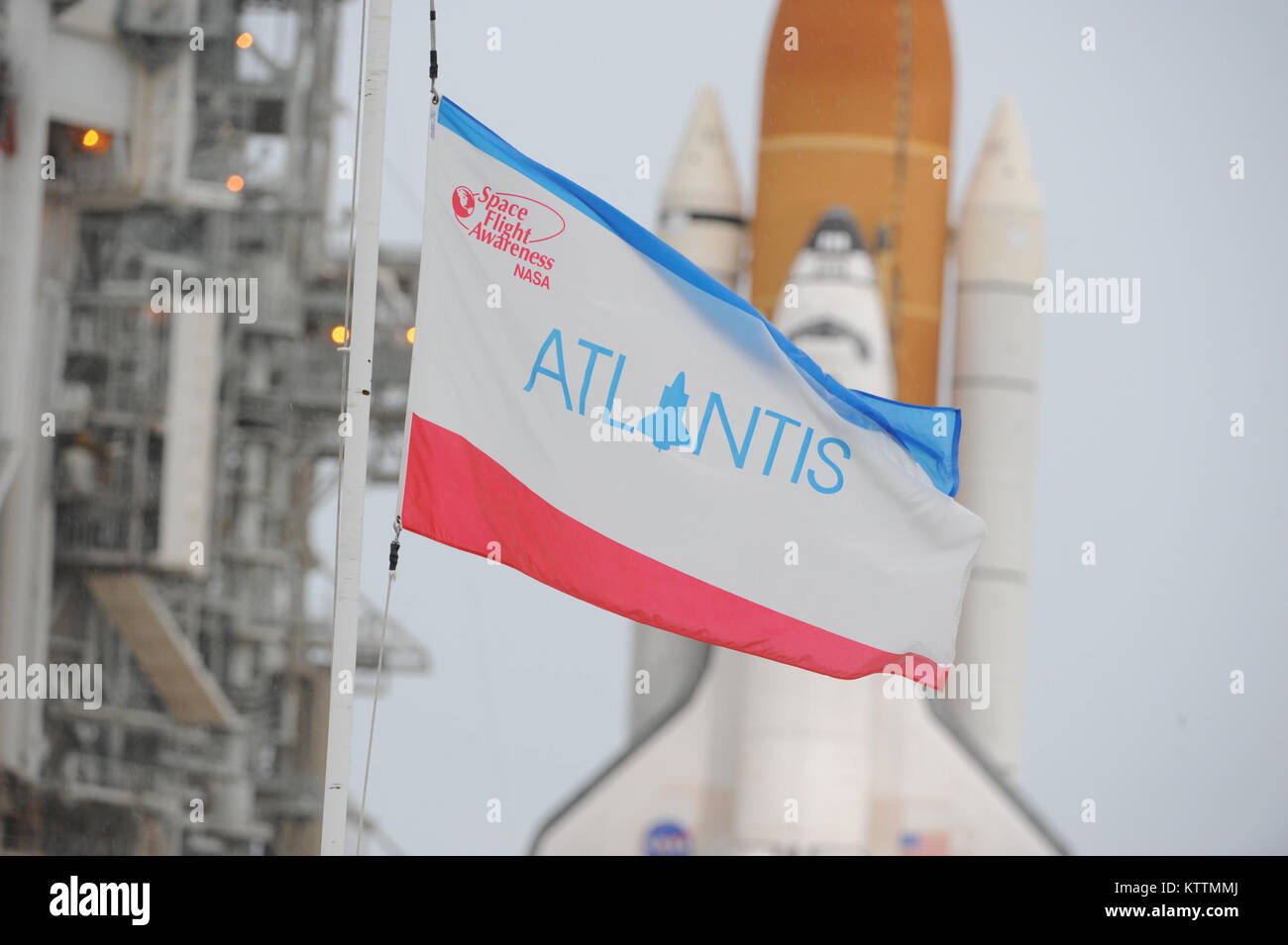 Atlantis sits on launch pad 39A, 1 day before taking it's final flight ...