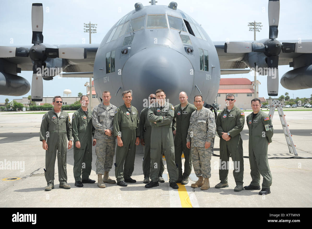 Members from the 106th Rescue Wing pose after STS-135. The 106th Rescue ...