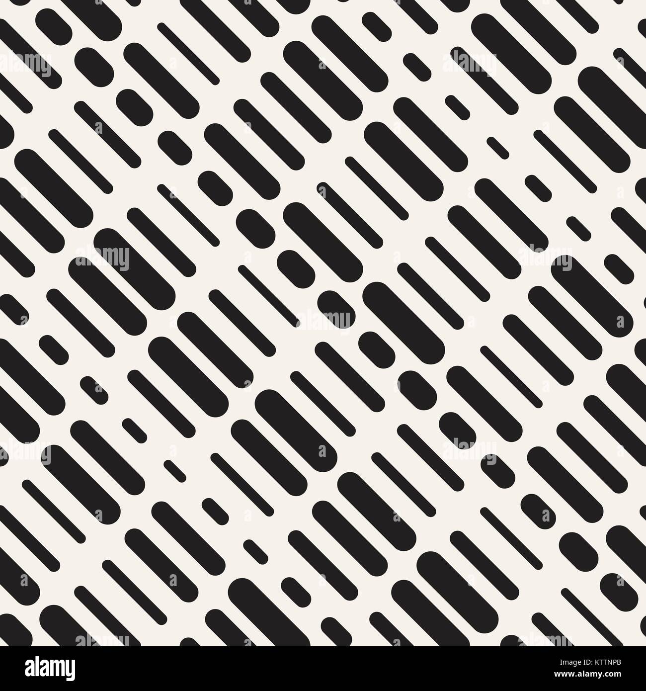 Black and White Irregular Rounded Dashed Lines Pattern. Modern Abstract ...