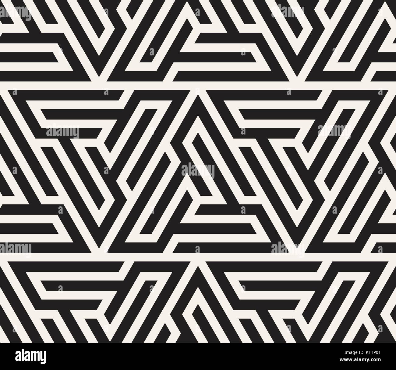 Vector seamless pattern. Modern stylish texture. Repeating geometric tiles from striped triangle ...