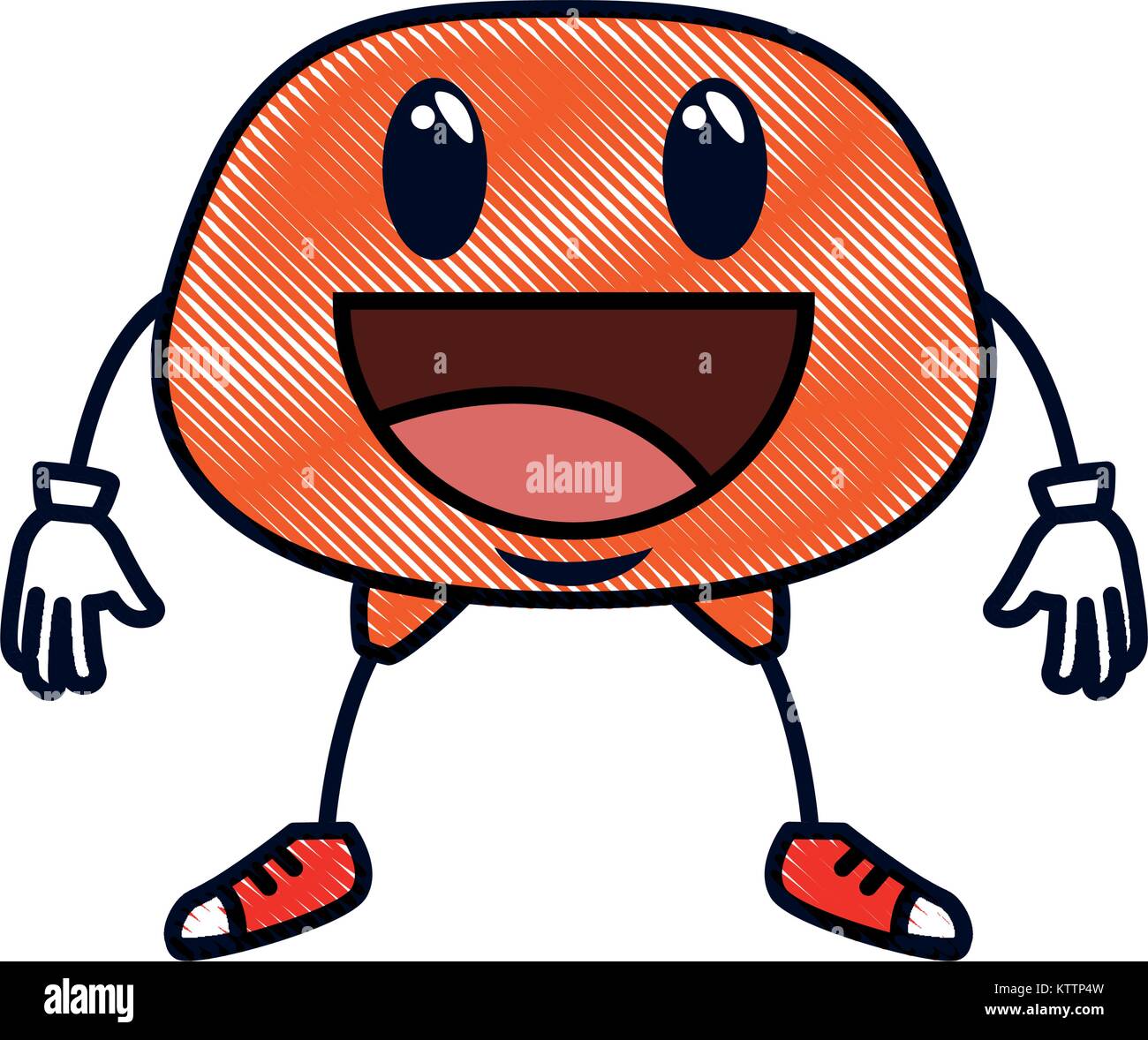 happy emoji kawaii character vector illustration design Stock Vector ...