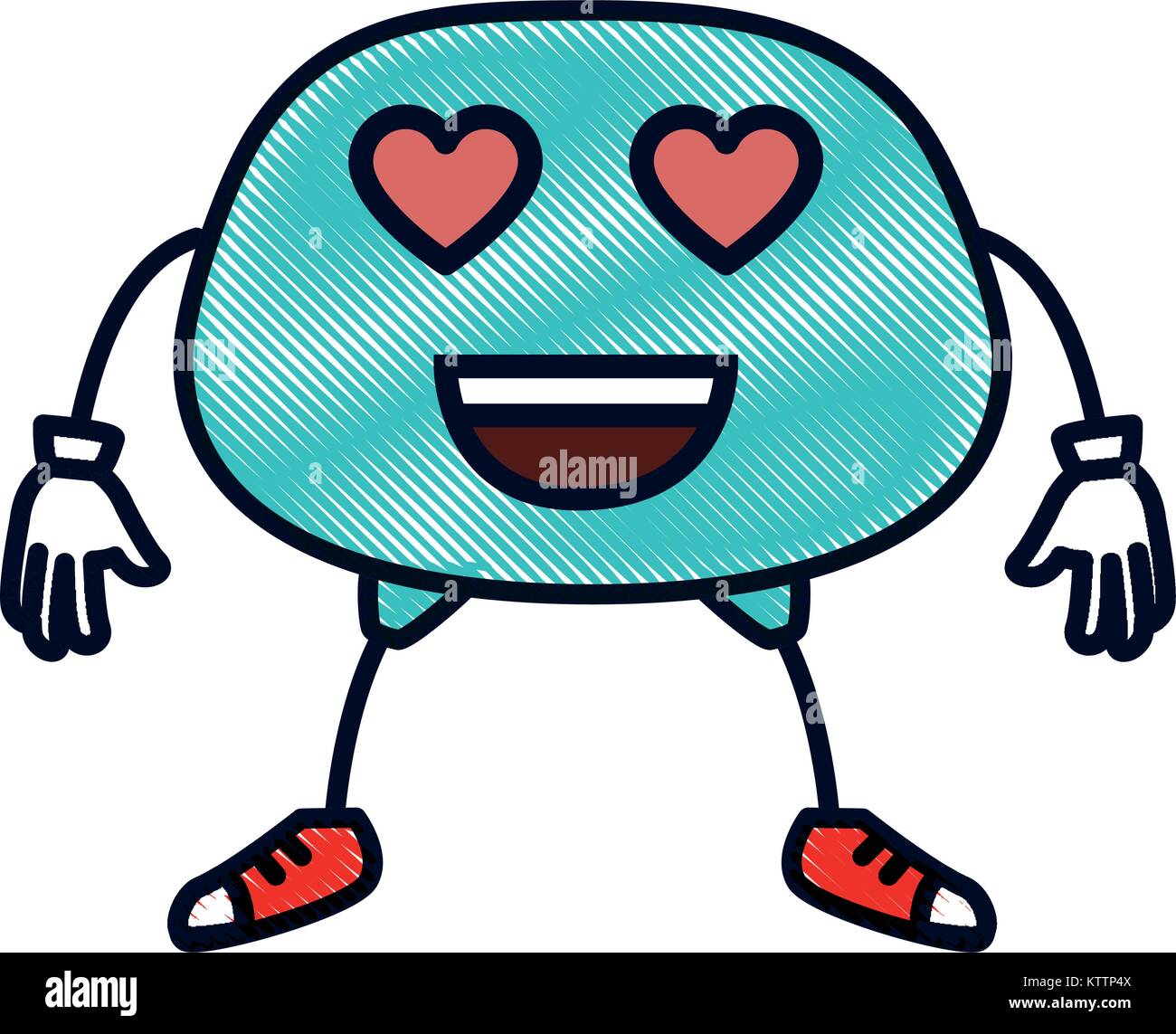 lovely face emoji character vector illustration design Stock Vector ...