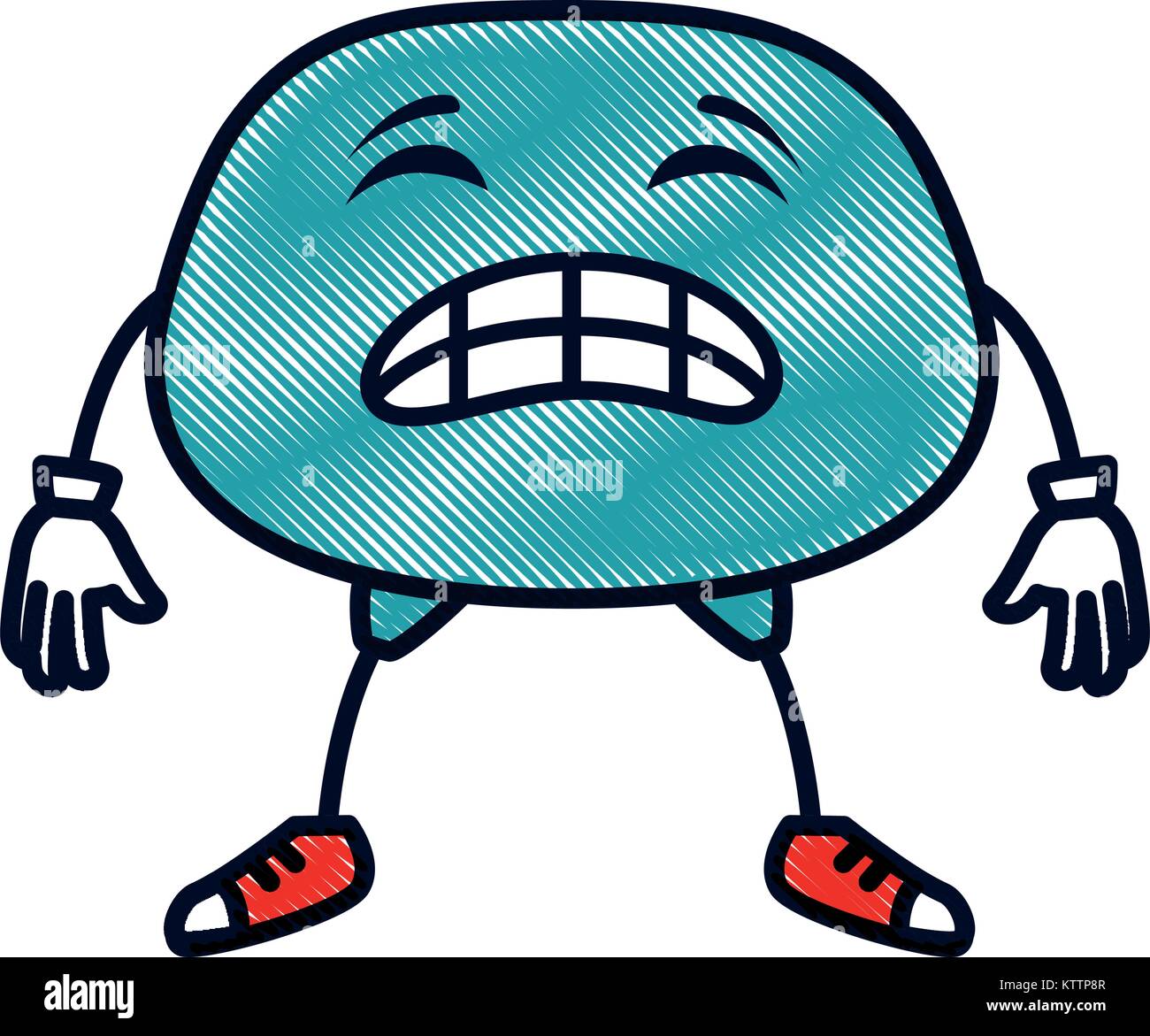 angry face emoji character vector illustration design Stock Vector ...