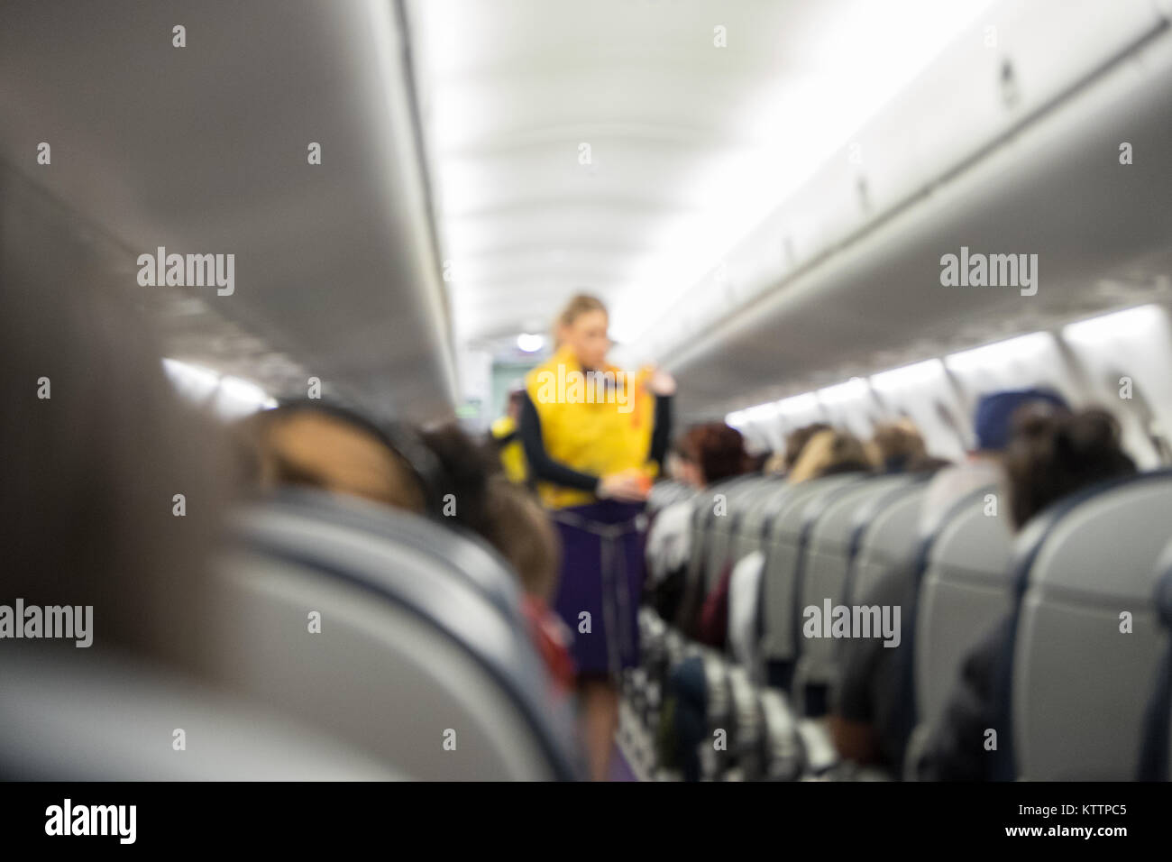 Cabin crew safety demonstration hi-res stock photography and images - Alamy