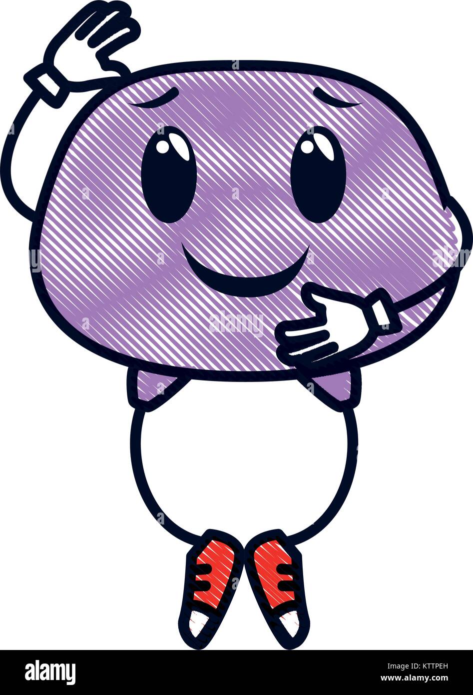 happy emoji kawaii character vector illustration design Stock Vector ...