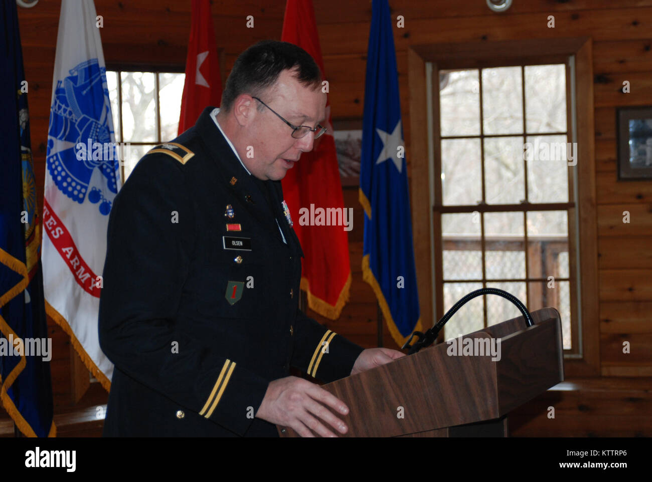WEST POINT-- Col Eric Olsen. the New York State Chaplain, opens the ...