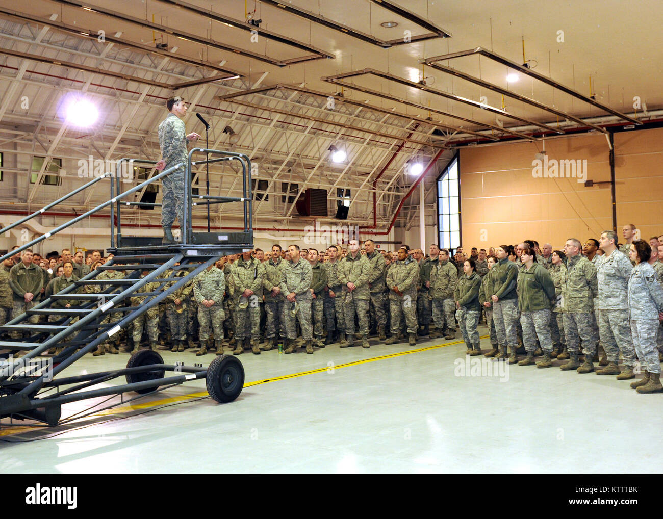 U.S. Air Force Col. Greg A. Semmel addresses the 174th Fighter Wing ...